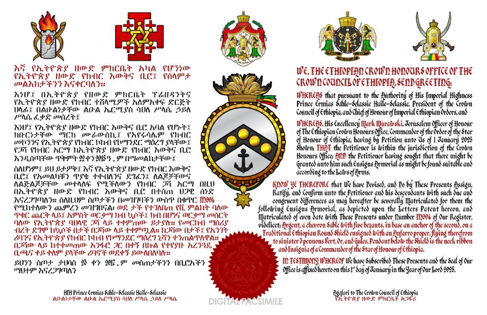 Grant - Mark Aaron Murawski | The Crown Council Of Ethiopia